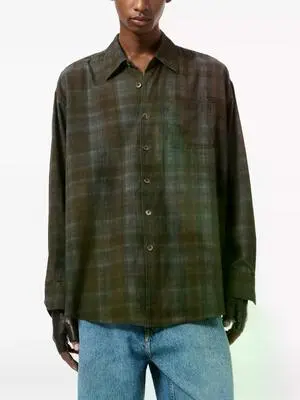 Our Legacy Borrowed Check-print Shirt - Brown