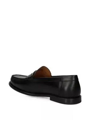 BOSS Leather-moccasins With Penny Trim Loafers