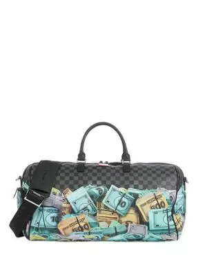 SPRAYGROUND X Monopoly Graphic-print Checkered Holdall - Grey