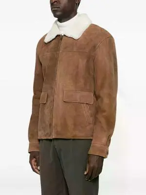 MANZONI 24 Shearling-collar Zip-up Jacket