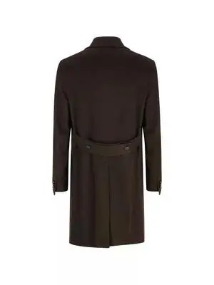 Tagliatore Double-breasted Notched-lapels Coat - Brown