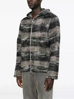Our Legacy Check-pattern Zip-up Hoodie