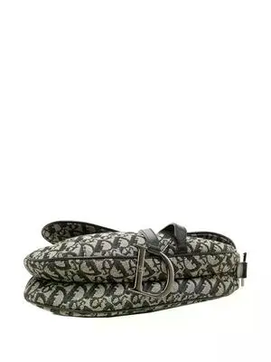 Dior 2002 Diorissimo Canvas Saddle Bag Shoulder Bag - Grey