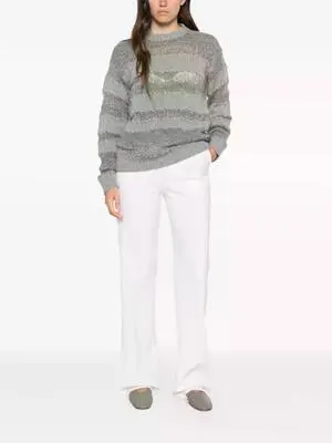 Fabiana Filippi Striped Open-knit Sweater