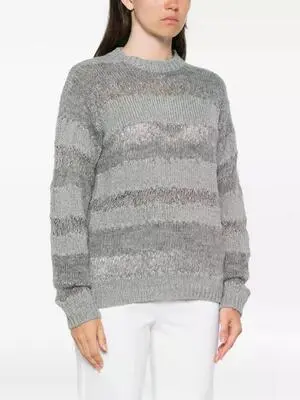 Fabiana Filippi Striped Open-knit Sweater