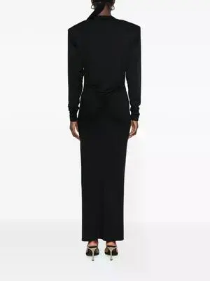 Andamane Padded-shoulder Ruched Dress