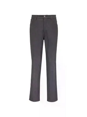 Brunello Cucinelli Logo-patch Straight-leg Trousers