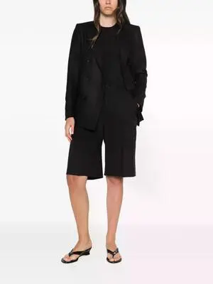Tagliatore Double-breasted Peak-lapels Jacket - Black