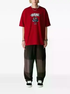 AAPE BY *A BATHING APE Moonface Graphic T-shirt - Red