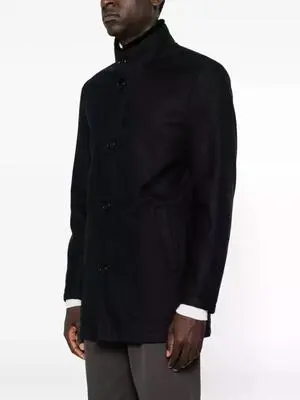 MANDELLI Fur-trimmed High-neck Coat