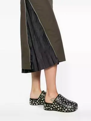 Sacai Pleated-panel Zip-detail Mid Skirt