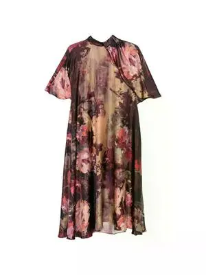 Antonio Marras Floral-print Tie-neck Dress