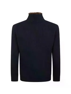 BARBA NAPOLI Ribbed-knit Zip-up Sweater