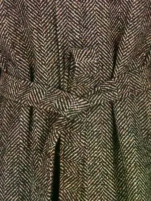 Tagliatore Herringbone-pattern Belted Coat