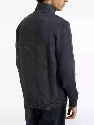 Stone Island Compass Patch Button-up Sweater - Grey