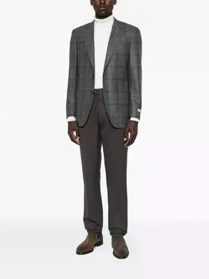 Canali Check-pattern Single-breasted Blazer