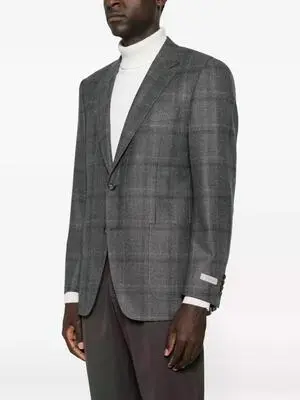 Canali Check-pattern Single-breasted Blazer