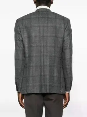 Canali Check-pattern Single-breasted Blazer