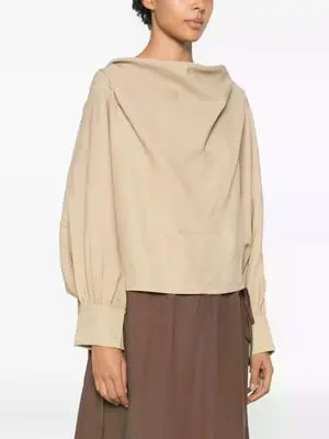 Co Draped Long-sleeve Top - Neutrals