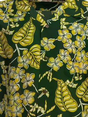 SUN SURF Floral-print Short-sleeve Shirt