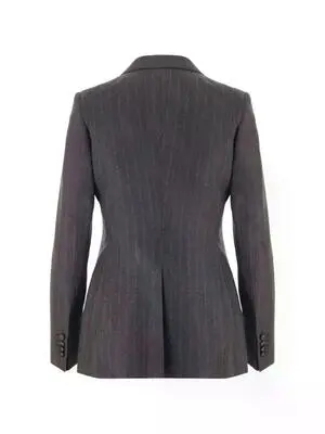 Tagliatore Wool Pinstripe Peak Lapel Blazer