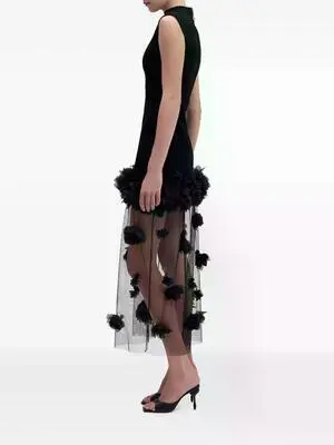 Aje Fleura Floral-appliqué Midi Dress