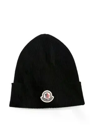 Moncler Archivio Logo-patch Beanie Hat - Black
