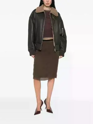N°21 Lace-trim Rock Skirt