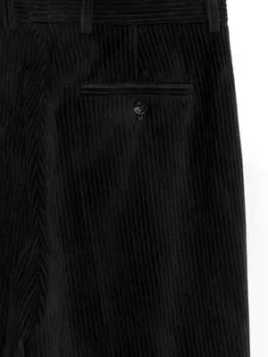 CIRCOLO 1901 Corduroy-effect Straight-leg Trousers - Black