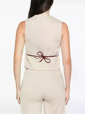 Antonio Marras Embroidered-logo Pinstriped Waistcoat