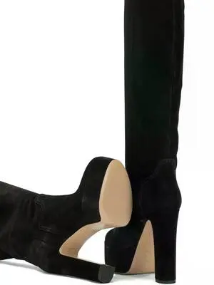 Casadei Renna Suede Platform Knee-high Boots