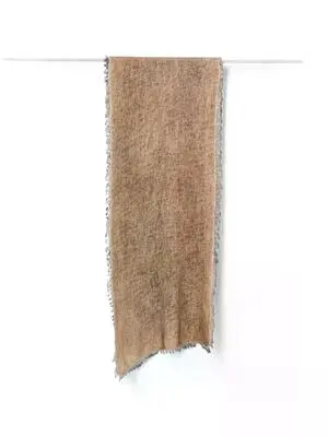 Avant Toi Frayed Cashmere Scarf - Neutrals