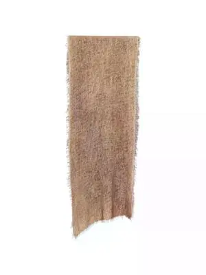 Avant Toi Frayed Cashmere Scarf - Neutrals