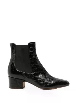 Chie Mihara Coronel Croc-effect Ankle Boots - Black