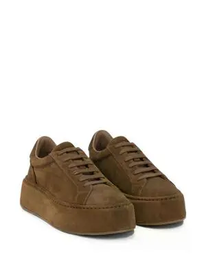 Casadei Platform Suede Sneakers - Brown