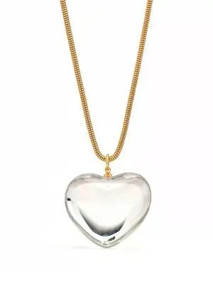KENNETH JAY LANE Puff Heart-charm Necklace - Gold