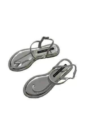 TWENTY FOURHAITCH Torimbia Crystal-embellished Sandals - Silver