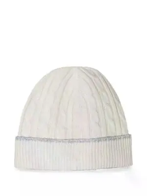 Eleventy Cable-knit Cashmere Beanie Hat