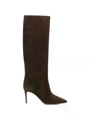 Casadei Blade Suede Pointed-toe Boots
