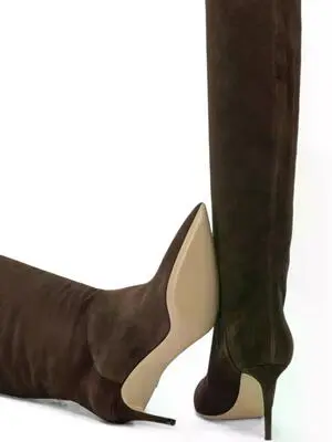 Casadei Blade Suede Pointed-toe Boots