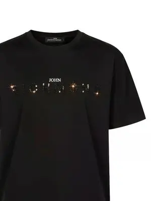 John Richmond Crystal-embellished Logo-print T-shirt