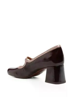 Chie Mihara Patent Leather Buckle-strap Pumps - Brown