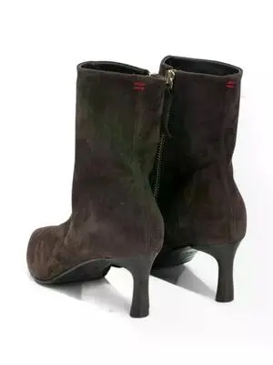 HALMANERA Jade Pointed-toe Suede Ankle Boots