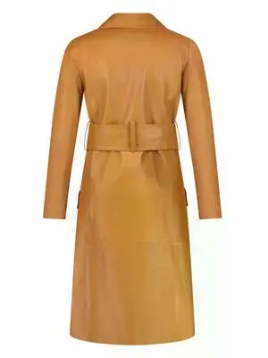 DANCASSAB Diana Leather Belted Coat