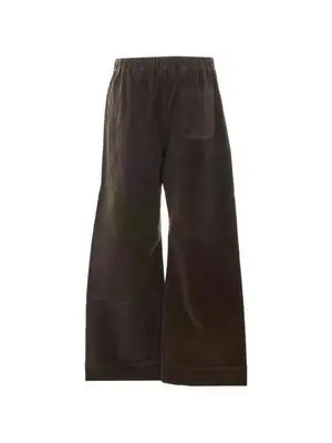 TRUE AVENUE Pensil Elasticated-waist Wide-leg Trousers