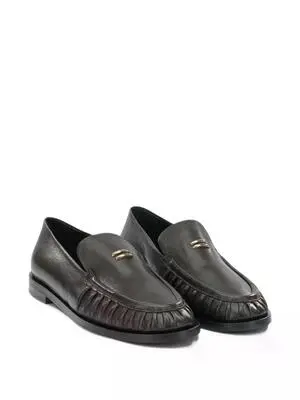 HALMANERA Gathered-detail Loafers - Brown