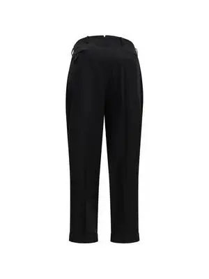 A.PRESSE Pleated Turned-up Trousers - Blue