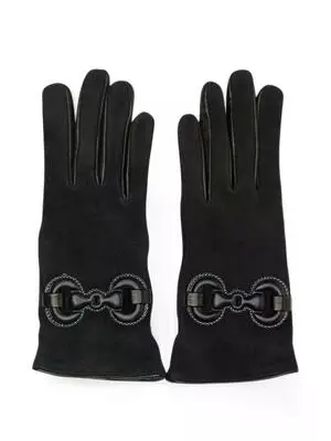 RESTELLI Horsebit-detail Suede Gloves