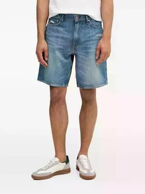 Guess Distressed Denim Shorts - Blue
