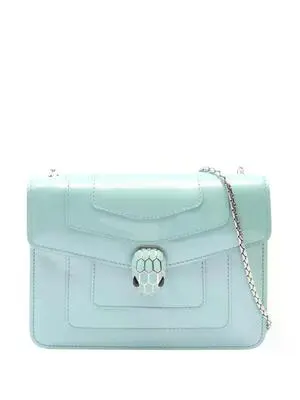 BVLGARI 2010-2026 Patent Serpenti Forever Crossbody Bag - Blue